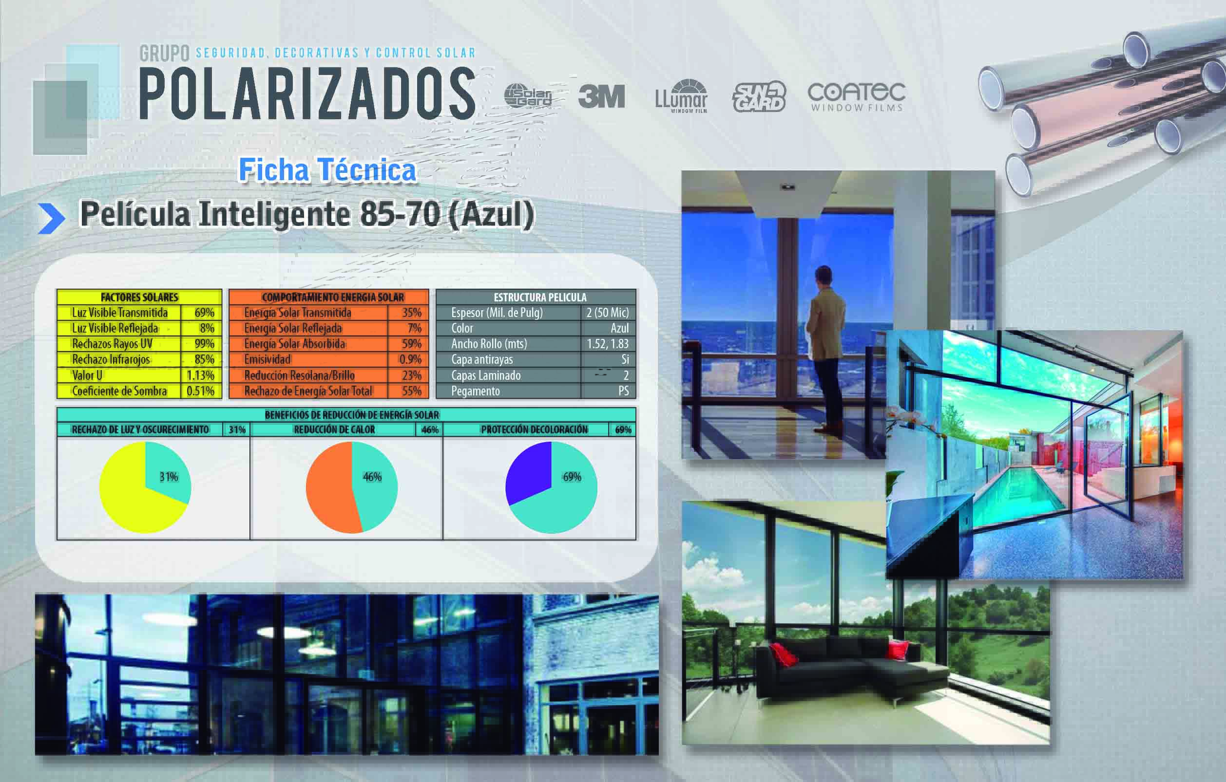 Películas de Control Solar - Polarizados | Seguridad, decorativos y ...