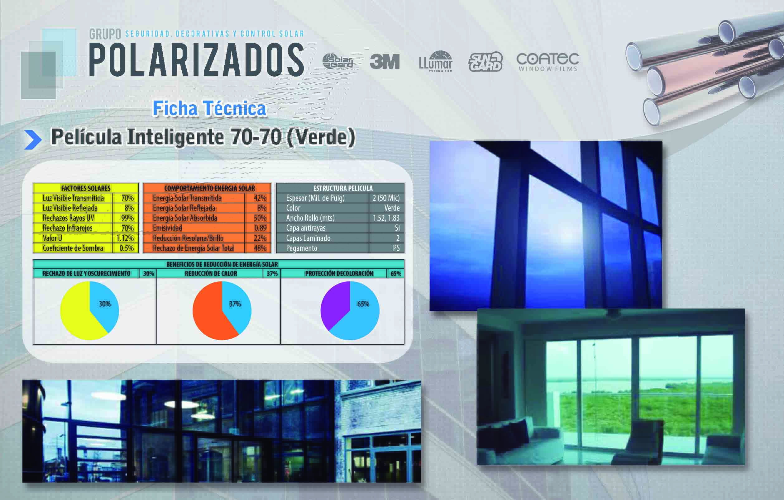 Películas de Control Solar - Polarizados | Seguridad, decorativos y ...